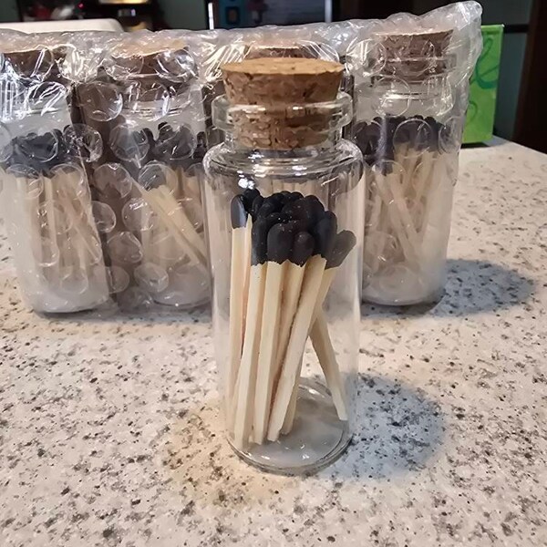 Sleek 4" Black Matches in Black Box | Ethereal Mountain | Custom Match ...