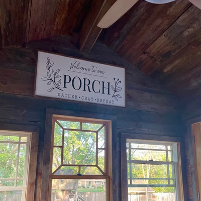 Welcome to Our Porch Sign, Wood Porch Sign, Porch Sign, Porch Decor ...