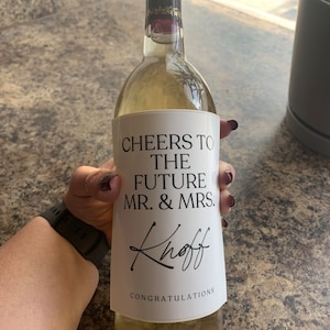 Engagement Wine Label, Engagement Gift, Pairs Well With Engagements ...