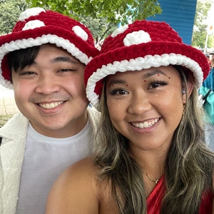 Crochet Puffy Toad Mushroom Bucket Hat - Etsy