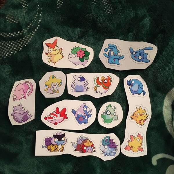 Legendary Pokemon Stickers - Etsy