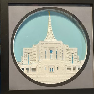 Layton Utah LDS Temple 3D Shadow Box - Etsy