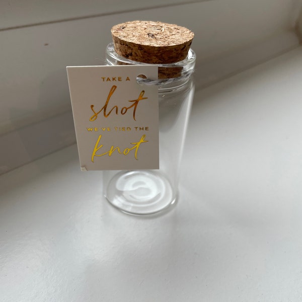 6 Gold Shot Jar Favours, Mini Shot Jars, Wedding Shot Glasses, Wedding ...