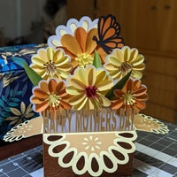 Sunshine Bouquet Card in A Box 3D SVG - Etsy Australia