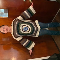 Eye Sweater Pattern Crochet Eye Sweater Advanced Pattern PDF File Only ...