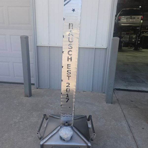 Lighted Garden Column,steel, Metal Art,outdoor Decor,garden Art,lighted ...