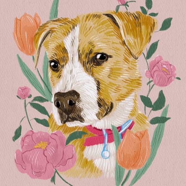 Custom Pet Portrait Postcard Set,custom Cat Dog Postcards, Custom Pet ...