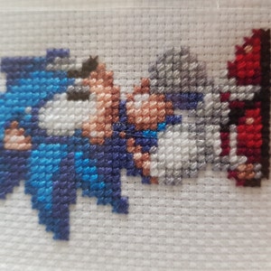 Mario and Sonic Downloadable Cross Stitch Pattern - Etsy