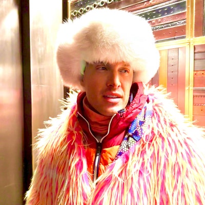 Neon Pink Monster Trippy Funky Fuzzy Rave Festival Fur Disco Burning ...