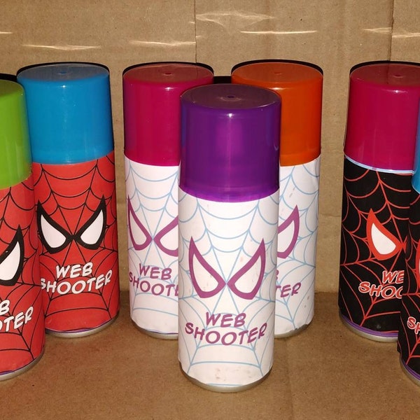 Spiderman Silly String Labels: Superhero Party Favor (PDF) - Etsy