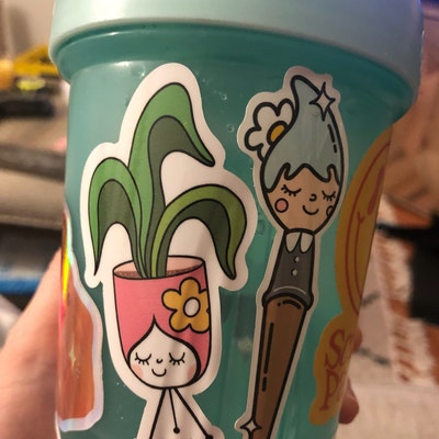 Paintbrush Sticker Cute Sticker Paint Brush Sticker Art - Etsy