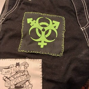 RADIOACTIVE TRANS SYMBOL Large Punk Diy Back Patch - Etsy
