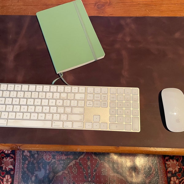 Leather Desk Mat, Custom Desk Pad, Extra Large Desk Mat, Personalized ...
