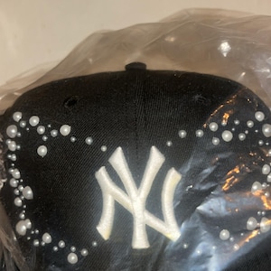 Bedazzled Rhinestone NY Fitted Cap - Etsy