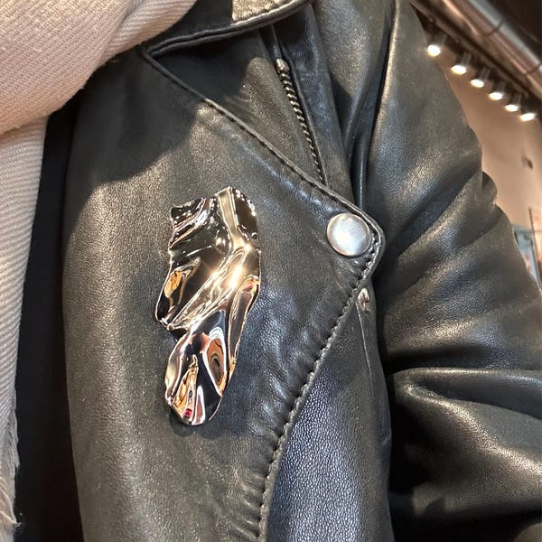 Swirly Bright Blue Modern Brooch,contemporary Coloured Brooch ...