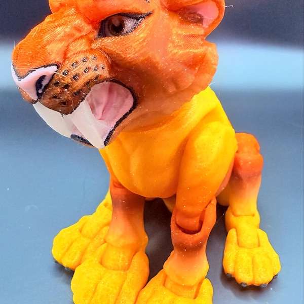 Custom Colors Tiger Toy, Figure, Fidget, 3D Printed, (made to Order ...