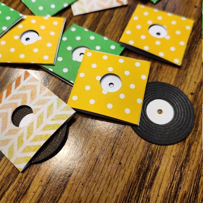 Mini Vinyl Record and Sleeve Template for Minis, Dollhouse, Party ...