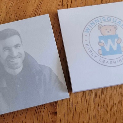 Custom Sticky Notes Business Logo Personalize // Stick Paper, Office ...