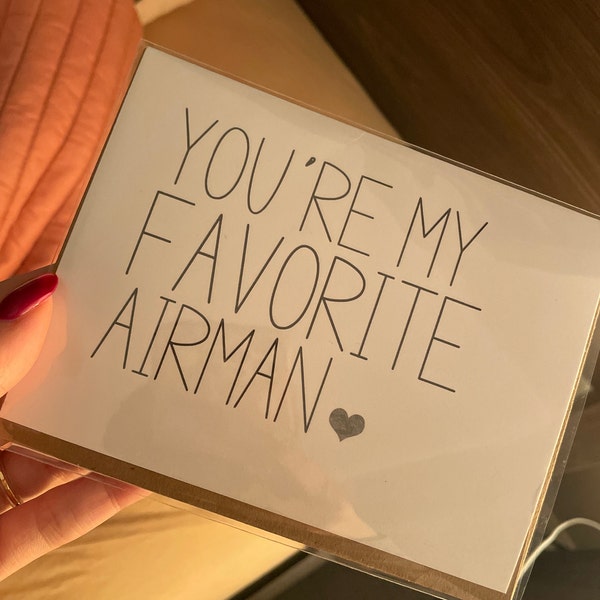 Air Force Military Airman Card You Are My Favorite Airman Greeting Card ...