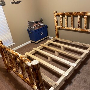 Rustic Deluxe Log Bed Kit Standard Log Bed We Have Been - Etsy