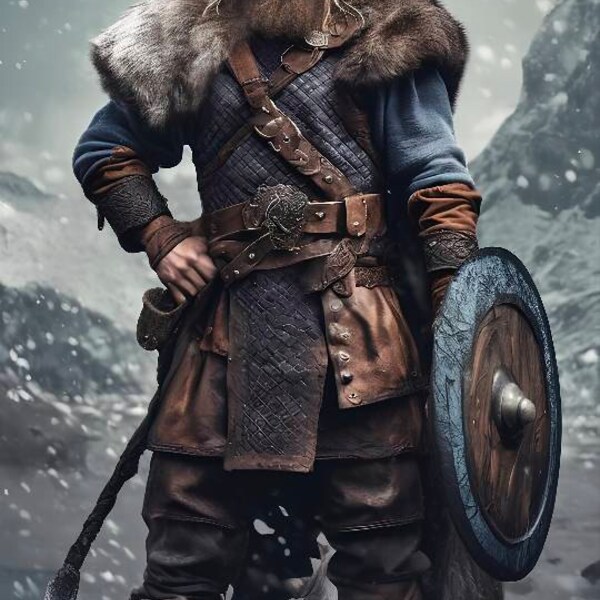 Custom Vikings Portrait From Photo, Personalized Viking Portrait ...