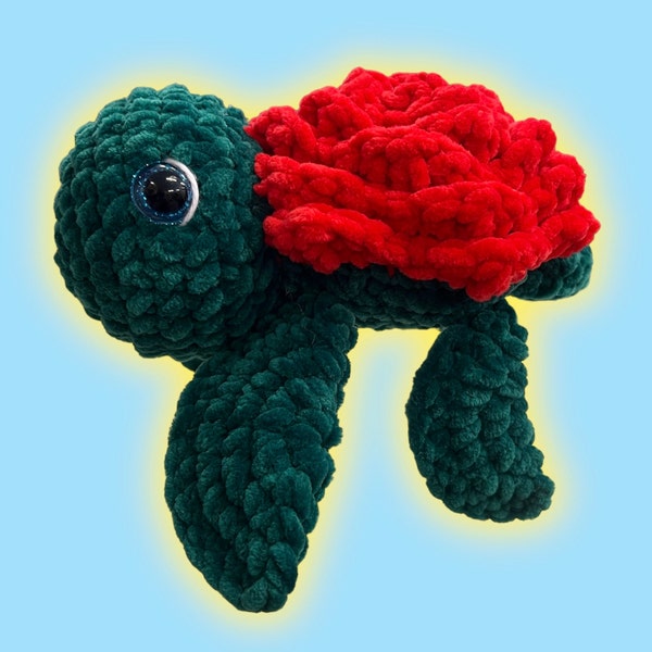 Rose Turtle Crochet Pattern PDF Download, Beginner Friendly Amigurumi ...