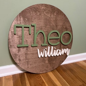 Customized Baby Name Sign 12-36 Inch Baby Shower Round - Etsy