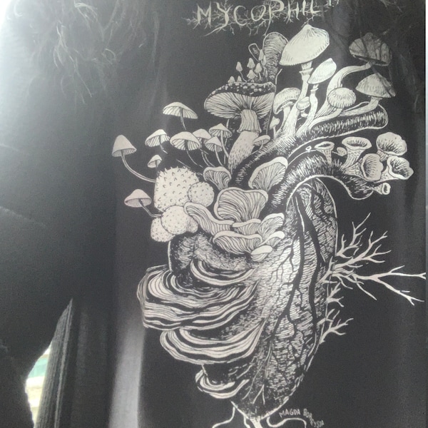 Mycology T Shirt, Screen Printed Mushroom Shirt - Etsy
