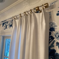 Rectangular Brass Curtain Rings for Lucite Curtain Rod, Brass Rectangle ...