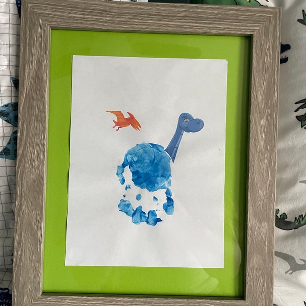 Handprint Art, Kids Handprint Craft, Fathers Day Gift, Dinosaur ...