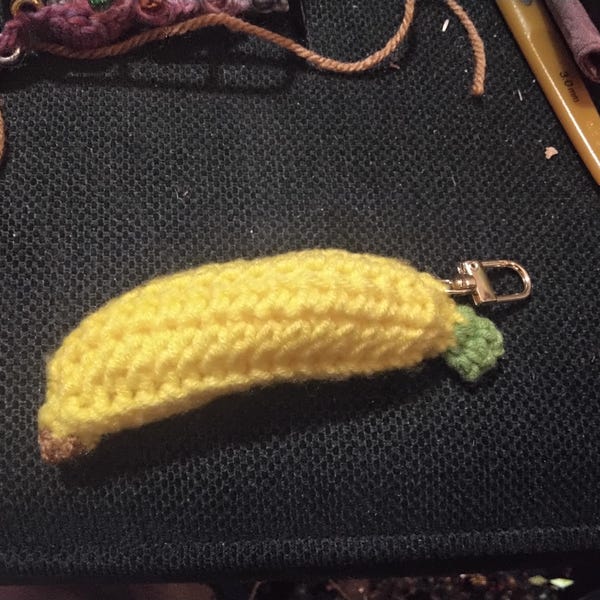 Crochet Cute Banana Keychain PDF Pattern, Crochet Banana Amigurumi PDF ...