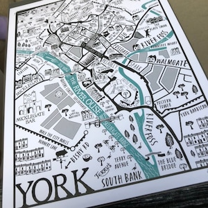 Map of York Prints - Etsy UK