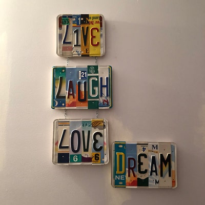 Recycled License Plate PEACE Sign License Plate Sign Boho - Etsy