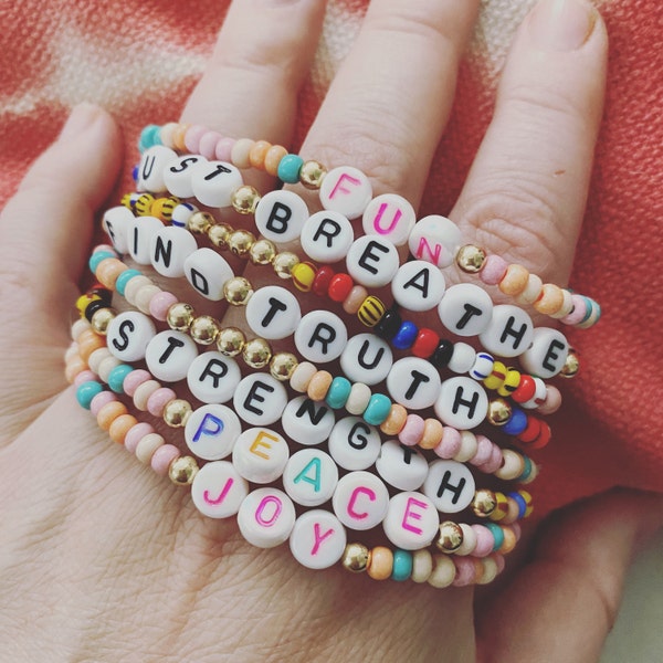 Alphabet Letter Beads, Acrylic Round 7mm Beads for Custom Name ...