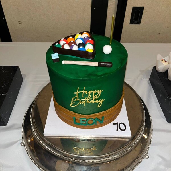 Pool Table Cake Topper, Billiards Cake Decorations, Fondant Pool Balls ...
