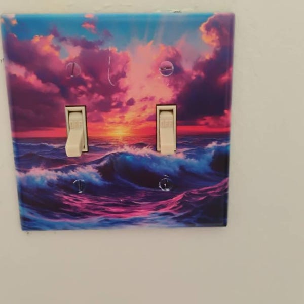 White Marble Bold Light Switch Plate Outlet Covers Electric Switch ...
