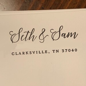 Address Stamp Script Custom Self Inking Return Address Stamp | Etsy