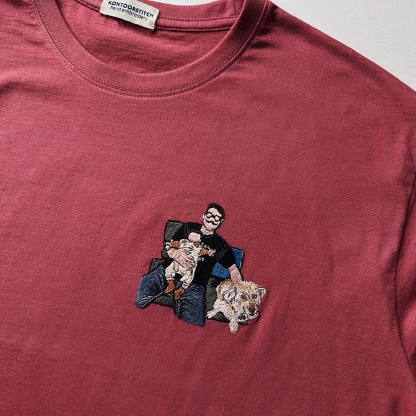 Custom Embroidery People Portrait From Photo Personalized Couples ...