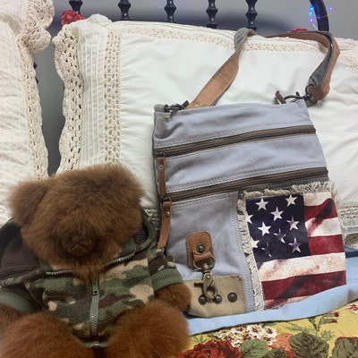 Retro, Soho, Canvas Leather License Plate Crossbody Handbags or ...