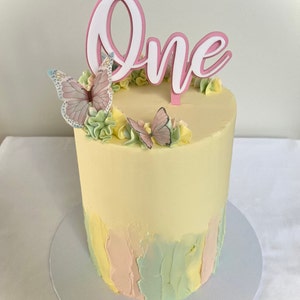 CUSTOM Pink Daisy One Cake Topper First Birthday Cake Topper One Cake ...