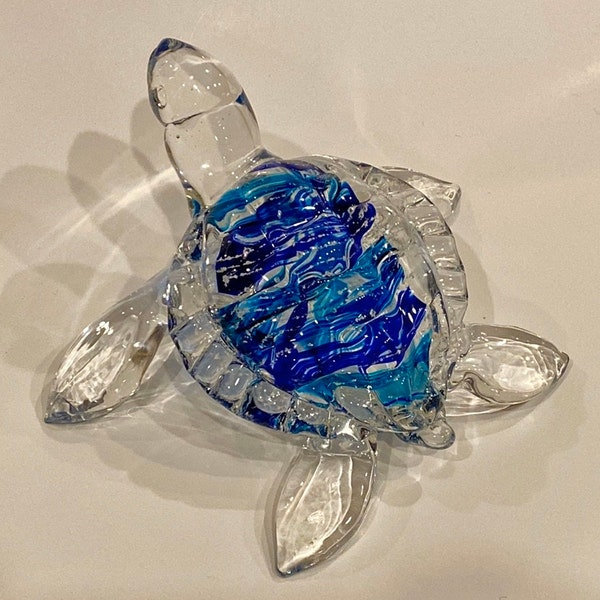 Memorial Glass Sea Turtle, Cremation Ashes, Pet, Contact Us at Www ...