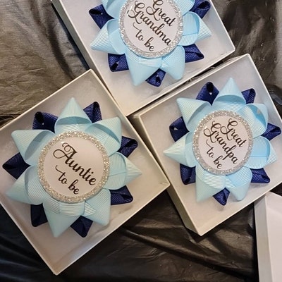 Boy Baby Shower Decorations, Blue Baby Shower Pins, Grandma to Be Gift ...