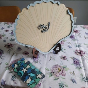 Sea Shell Shape Guest Book Beach Wedding Guestbook Tropical | Etsy