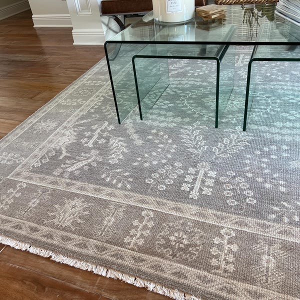 Brown Rug Plain, Modern Area Rug for Bedroom, Solid Color Plain Wool ...