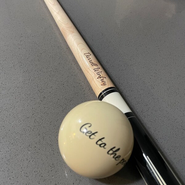 Two Piece Red and Blue Details With Wrap Pool Cue Stick With Custom ...