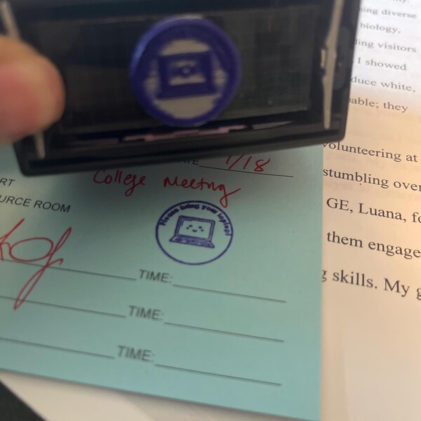 Library Book Embosser Custom Initials Monogram Ex Libris This Book ...