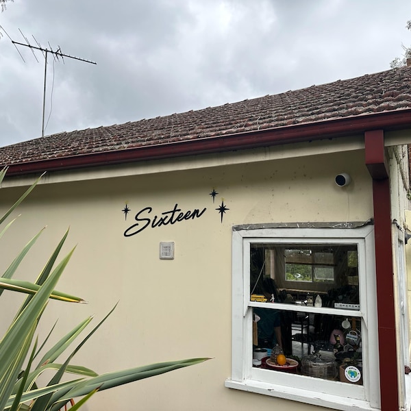 Script Address Sign Metal, Custom House Numbers Sign Cursive, Metal ...