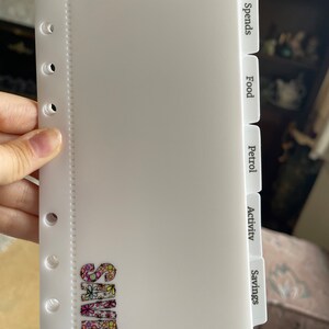 A6 White Divider Envelopes, Minimalist Tabbed Cash Wallets, Set of 5 ...