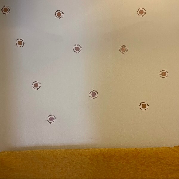 Wall Decal - Boho Sun - Sun Wall Sticker - Etsy