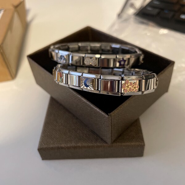 Gold Italian Bracelets, Custom Vintage Italian Bracelets, Personalized ...